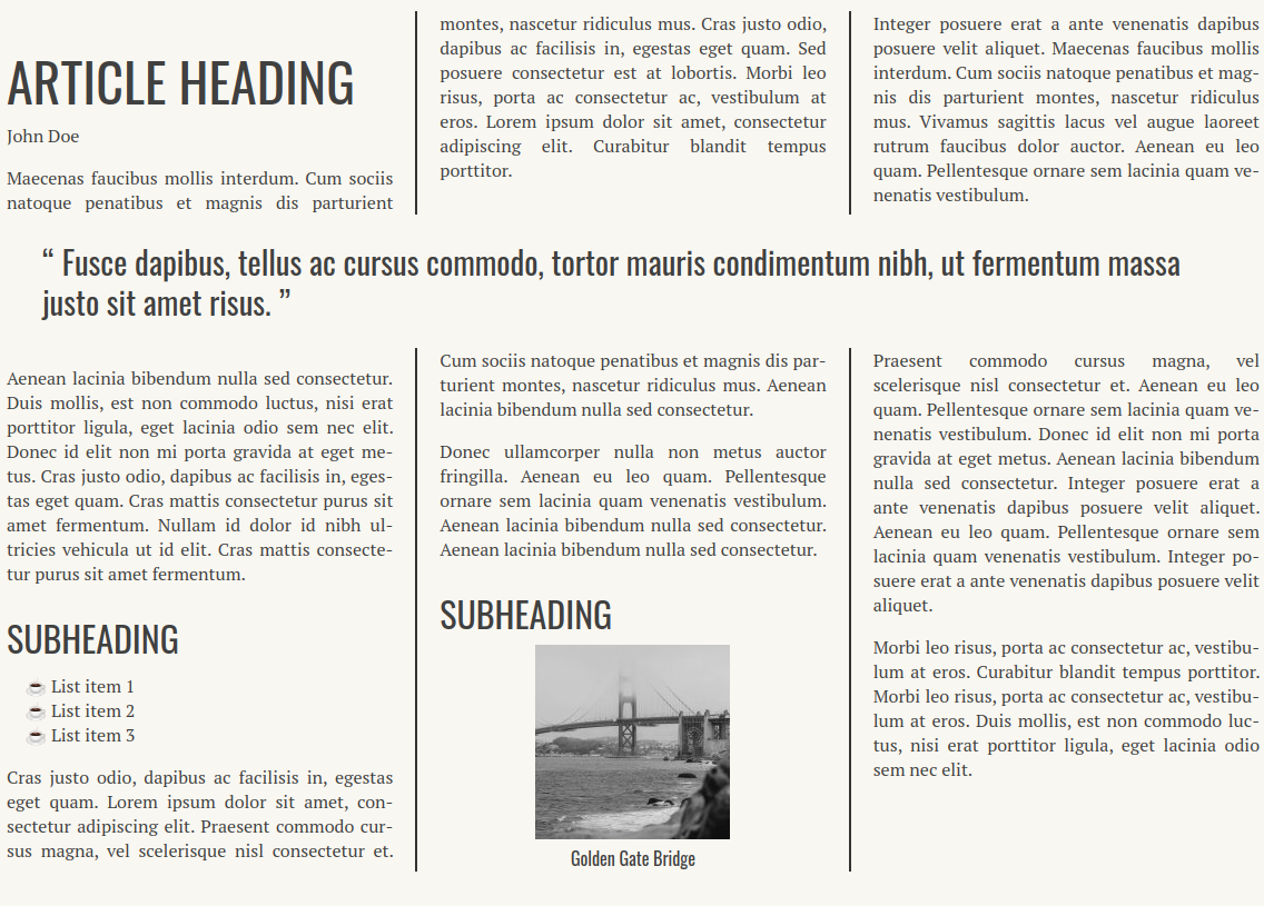 Creating A Responsive Web Newspaper Layout Tiny CSS, 43% OFF