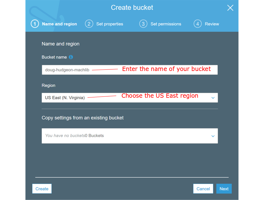 B Setting up and using S3 to store files · Machine Learning for ...