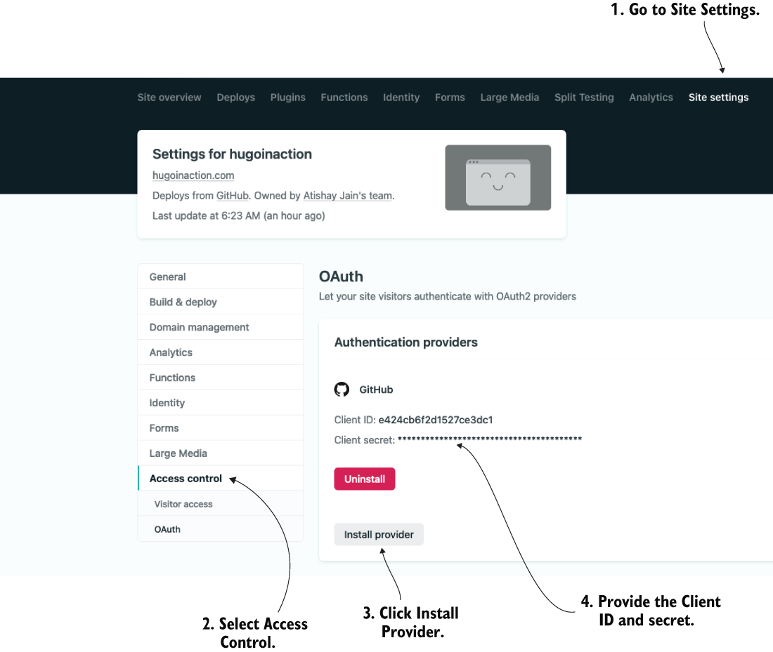 appendix C. A GUI-based admin section with Netlify CMS · Hugo in Action
