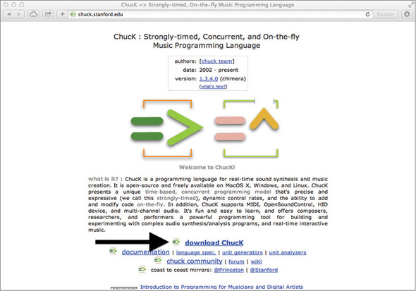 Appendix A. Installing ChucK and miniAudicle · Programming for ...
