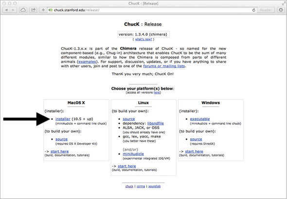 Appendix A. Installing ChucK and miniAudicle · Programming for ...