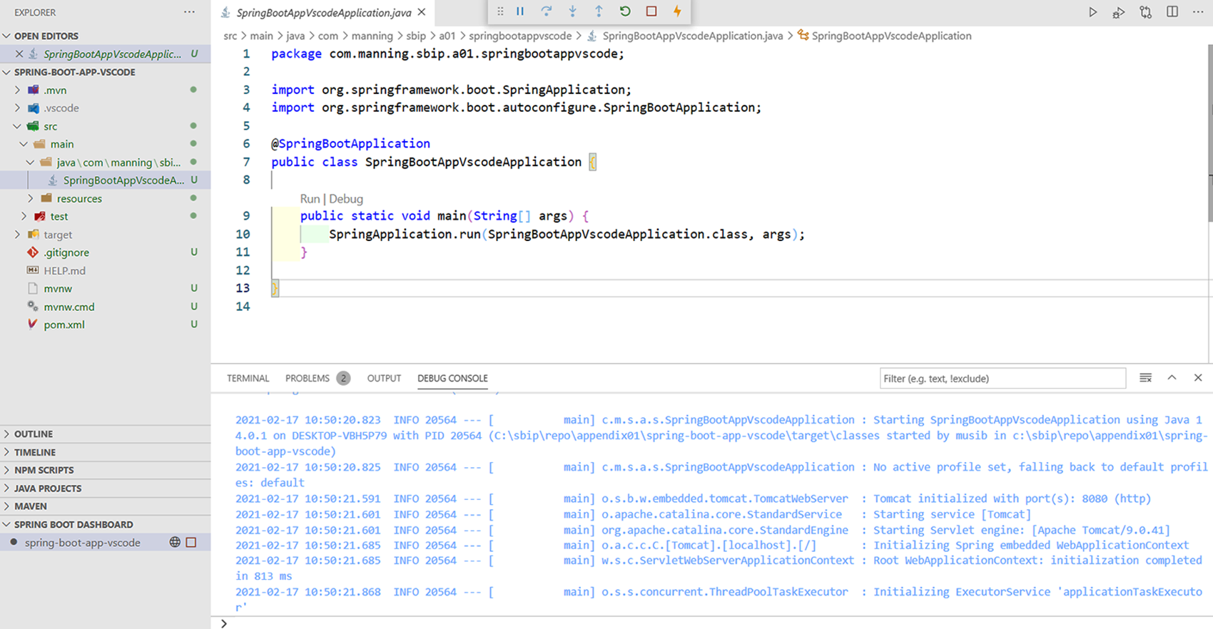 Appendix A. Generating and building Spring Boot projects · Spring Boot in Practice