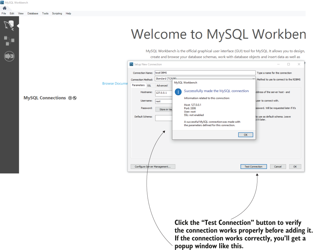 Appendix E. Installing MySQL and creating a database · Spring Start Here