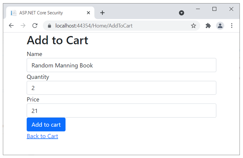 4 Cross-site request forgery · ASP.NET Core Security