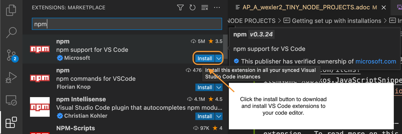 Appendix A. Getting set up with installations · Tiny Node Projects MEAP V03