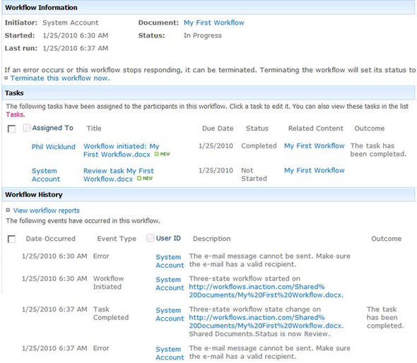 Chapter 2. Your first workflow · SharePoint 2010 Workflows in Action